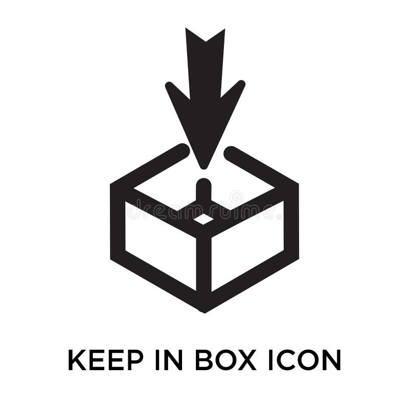 Keep in Box Icon Vector Sign and Symbol Isolated on White Background ...