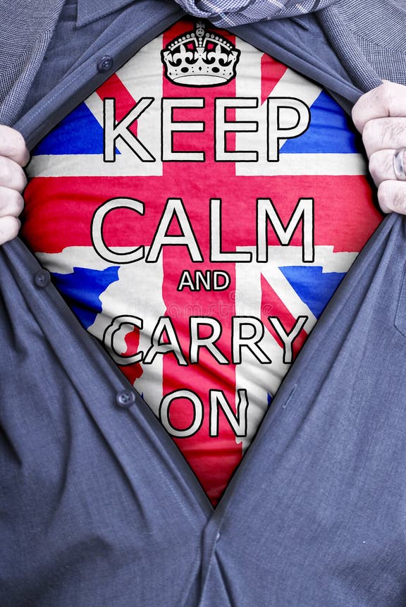 Keep Calm Businessman stock image. Image of chest, british - 27282475