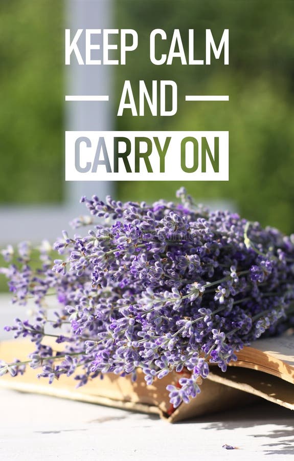 Keep Calm and Carry on Motivational Quote is Shown Using the Text Stock ...