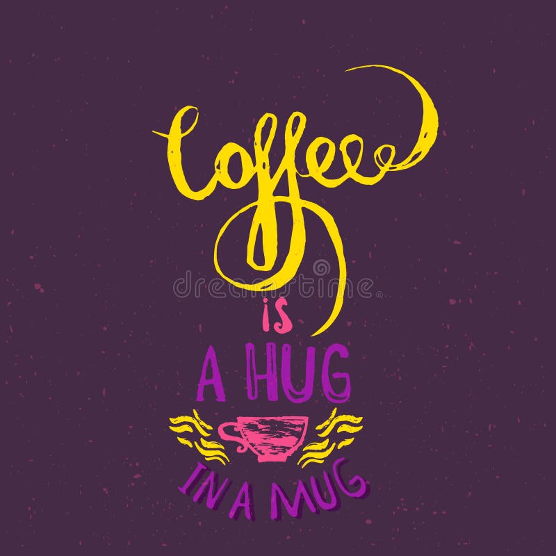 Keep Calm and Coffee. Modern Brush Calligraphy. Handwritten Ink ...