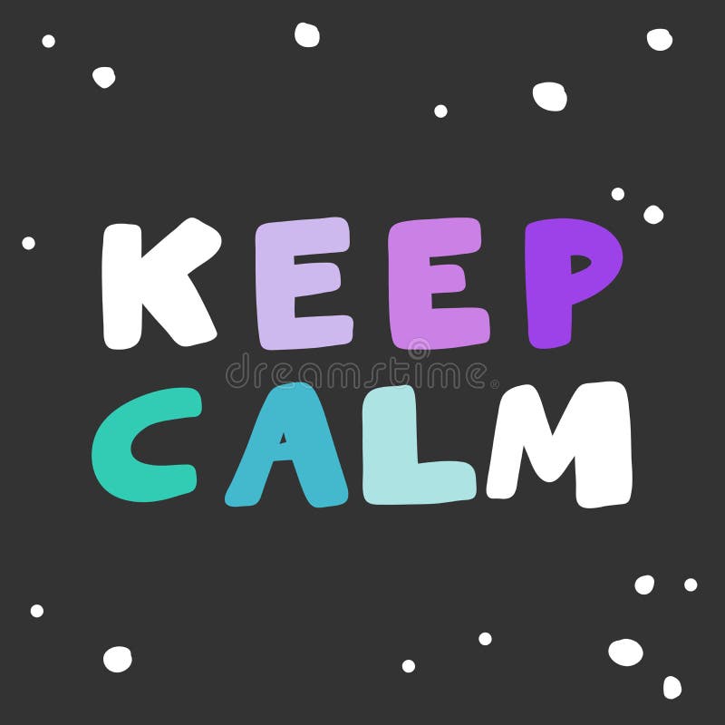 Keep Calm. Covid-19 Sticker for Social Media Content. Vector Hand Drawn ...