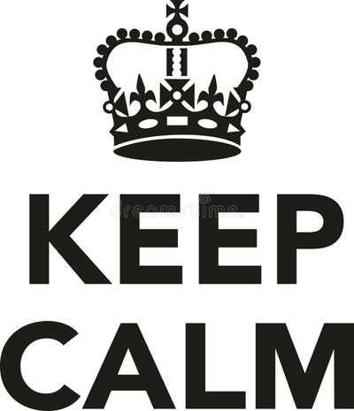 Keep calm with crown stock vector. Illustration of print - 107176779