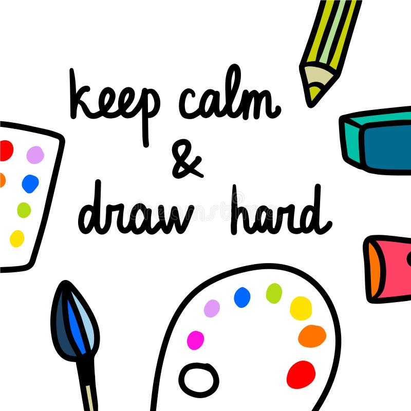 Keep Calm and Sing Hand Drawn Vector Illustration in Cartoon Comic ...