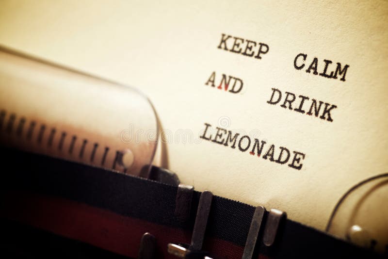 Keep Calm and Drink Lemonade Stock Image - Image of sentence, retro ...