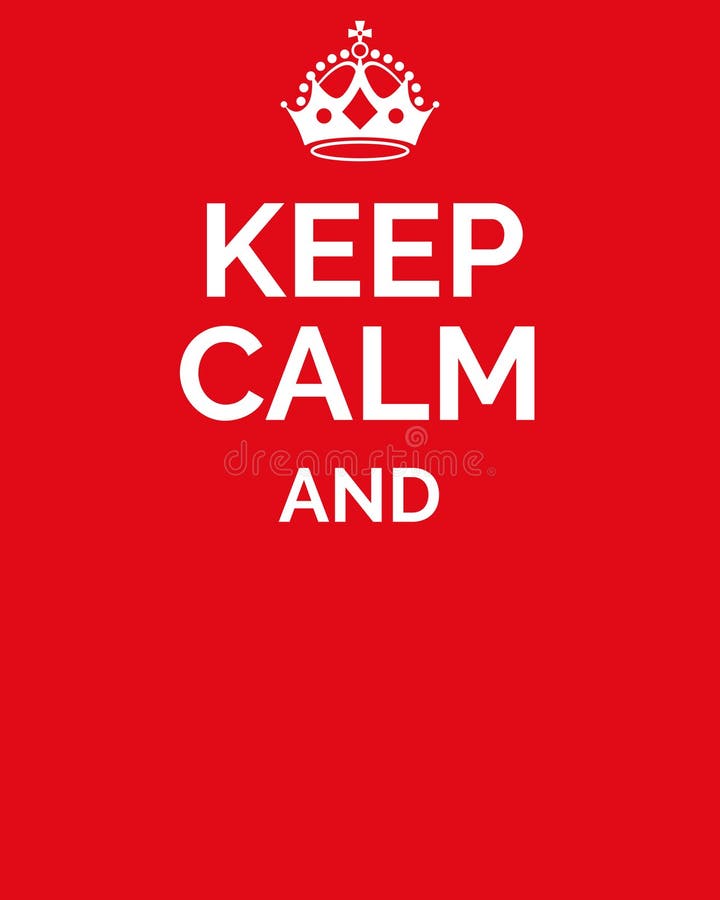 Keep Calm Crown Symbol White