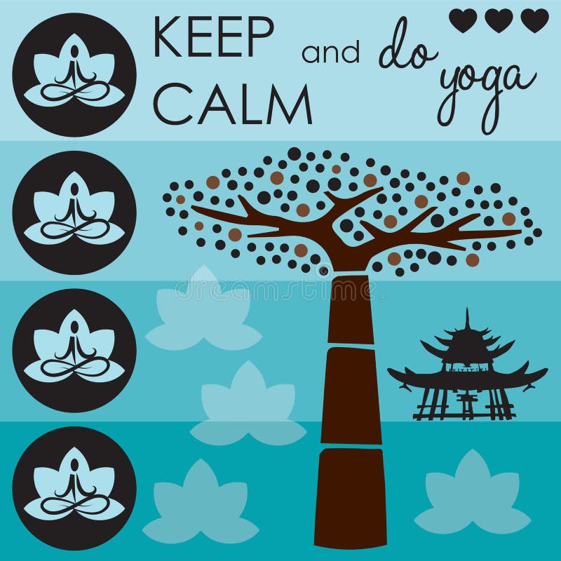 Keep calm life tree vector stock vector. Illustration of ocean - 67786841