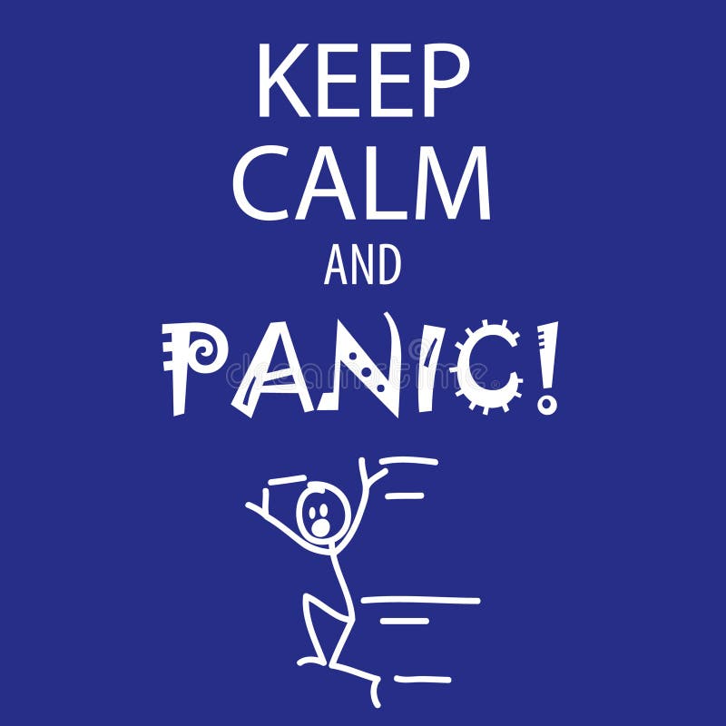 Calm Panic Buttons Show Panicking or Calmness Stock Illustration - Illustration of tranquil ...