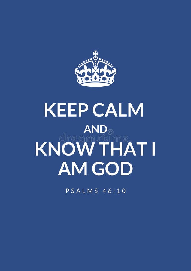 Keep Calm Christian Theme Poster Stock Illustration - Illustration of ...