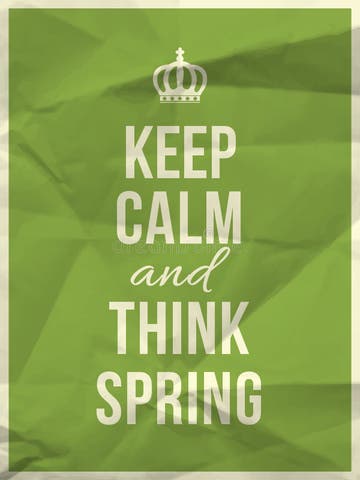 Keep calm spring quote stock vector. Illustration of motivation - 39167340