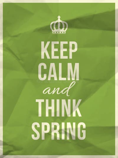 Keep calm spring quote stock vector. Illustration of motivation - 39167340