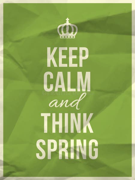 Keep calm spring quote stock vector. Illustration of motivation - 39167340