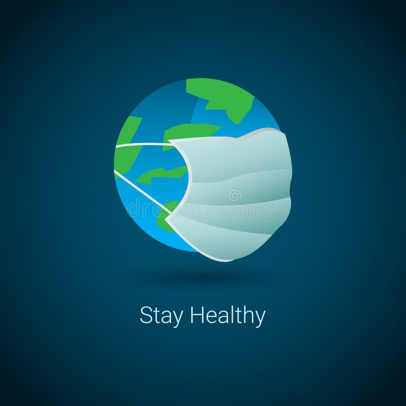 Keep Calm and Stay Healthy Vector Template Design Illustration Stock ...
