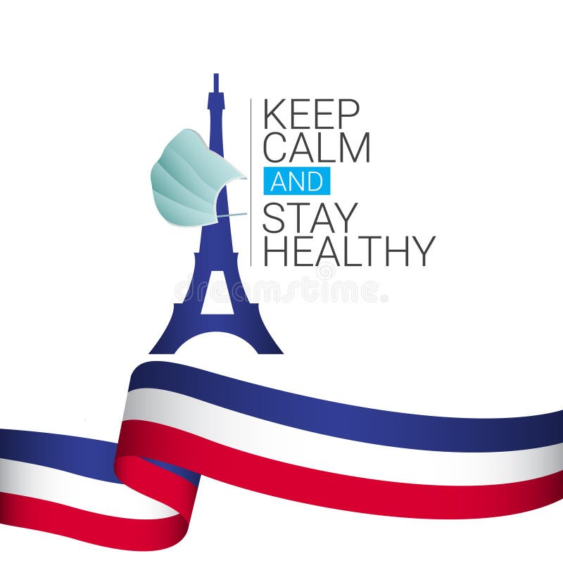 Keep Calm and Stay Healthy Vector Template Design Illustration Stock ...