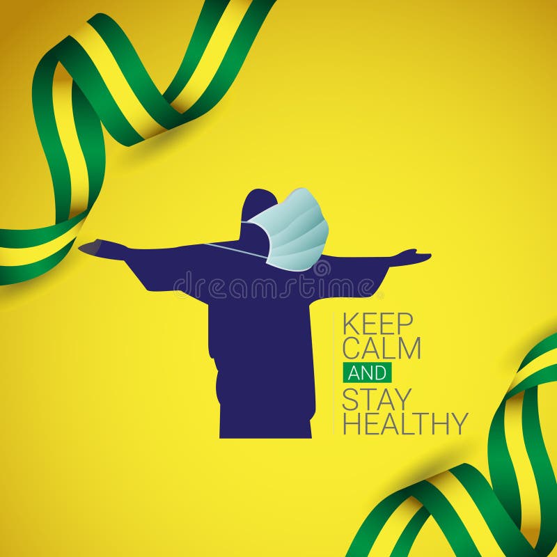 Keep Calm and Stay Healthy Vector Template Design Illustration Stock ...