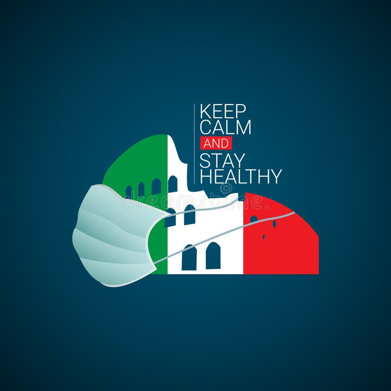 Keep Calm And Stay Healthy Vector Template Design Illustration Stock ...