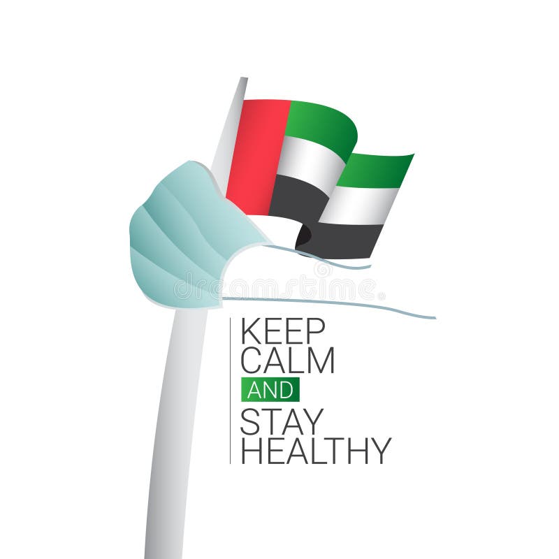 Keep Calm and Stay Healthy Vector Template Design Illustration Stock ...