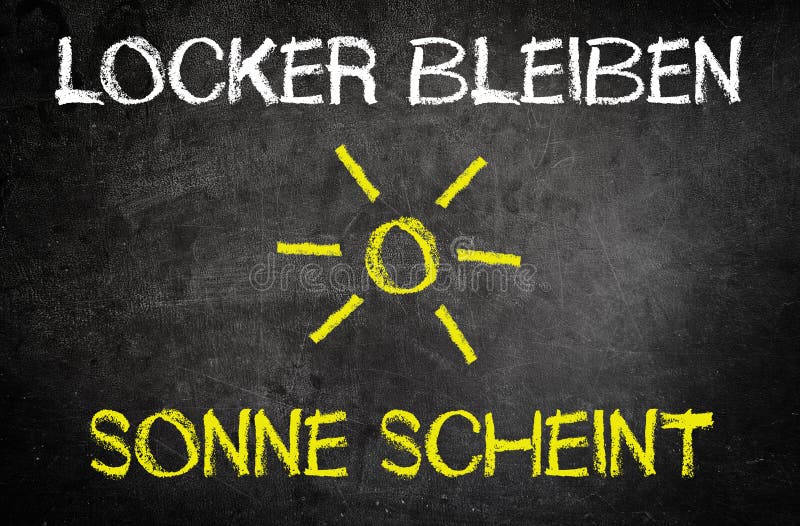 Keep Calm, Sun is Shining Message on Blackboard Stock Image - Image of ...