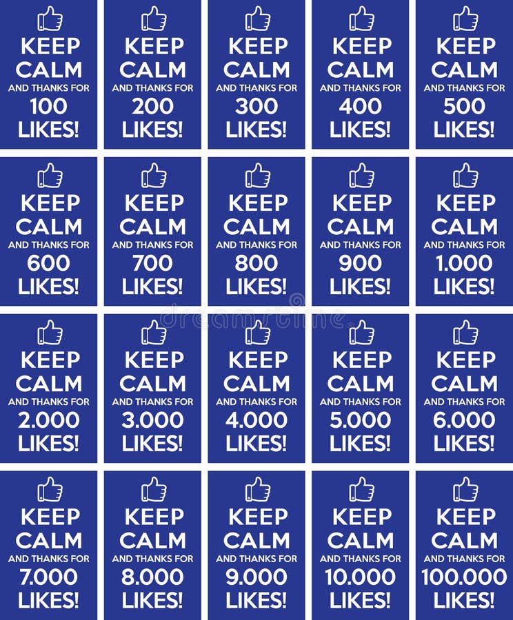 Keep Calm and Thanks for Likes Editorial Photo - Illustration of 3000 ...