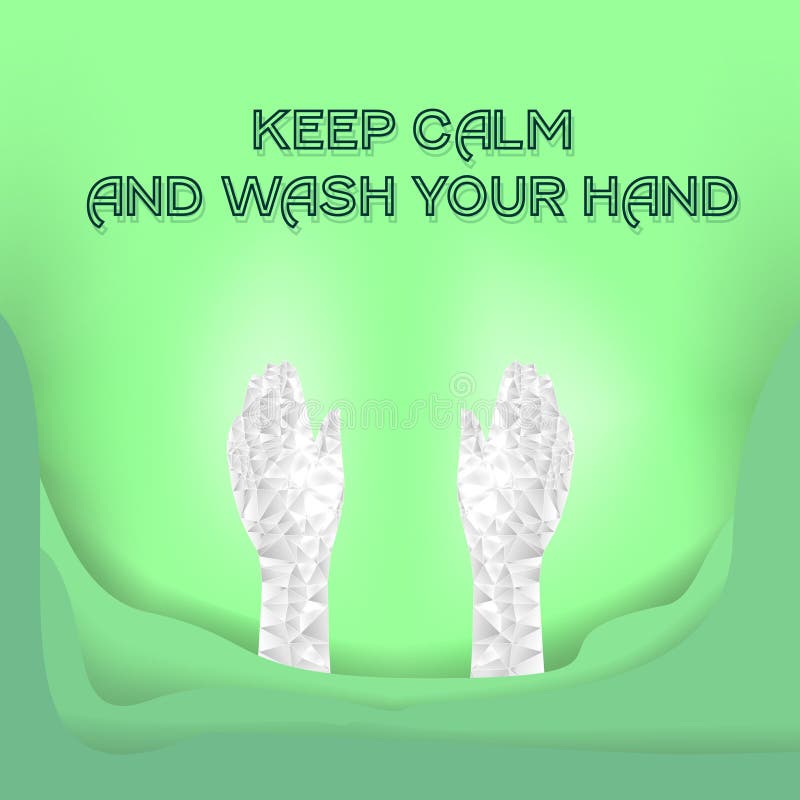 Keep Calm and Wash Your Hands Banner Stock Illustration - Illustration ...