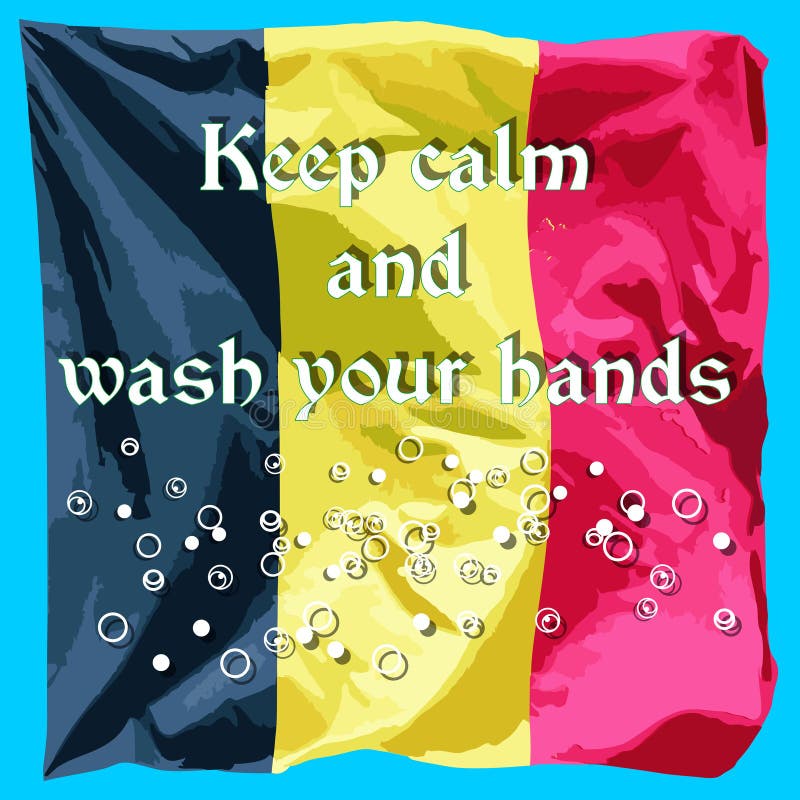 Keep Calm and Wash Your Hands Label Stock Illustration - Illustration ...