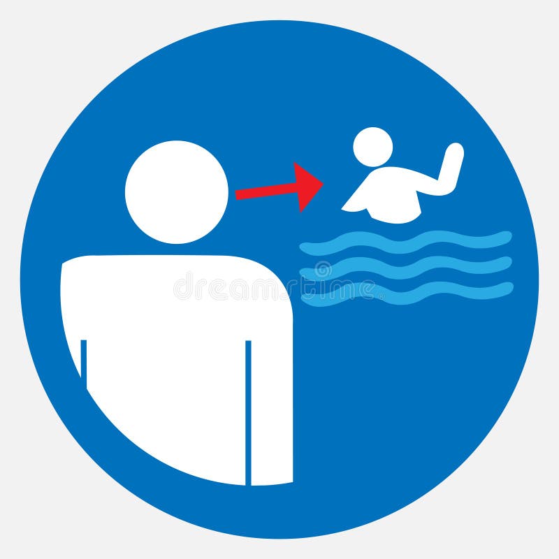 Keep Children Under Supervision while Swimming Stock Illustration ...