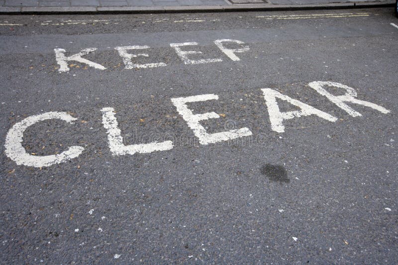 Keep Clear Road Markings Stock Photos - Free & Royalty-Free Stock ...