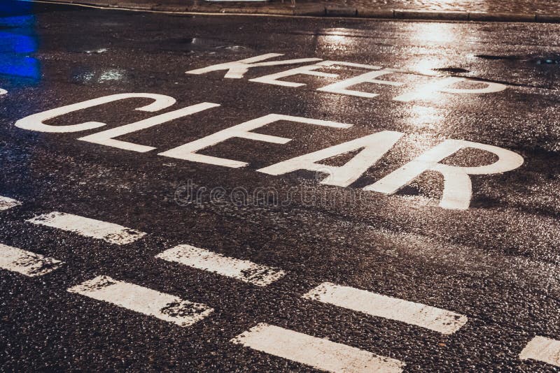 Keep Clear Road Markings Stock Photos - Free & Royalty-Free Stock ...
