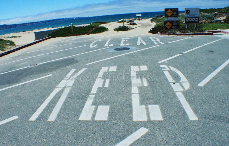 Keep clear sign stock photo. Image of parking, ocean - 43000412