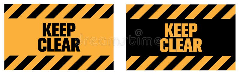 Keep clear sign stock vector. Illustration of clear - 206911221