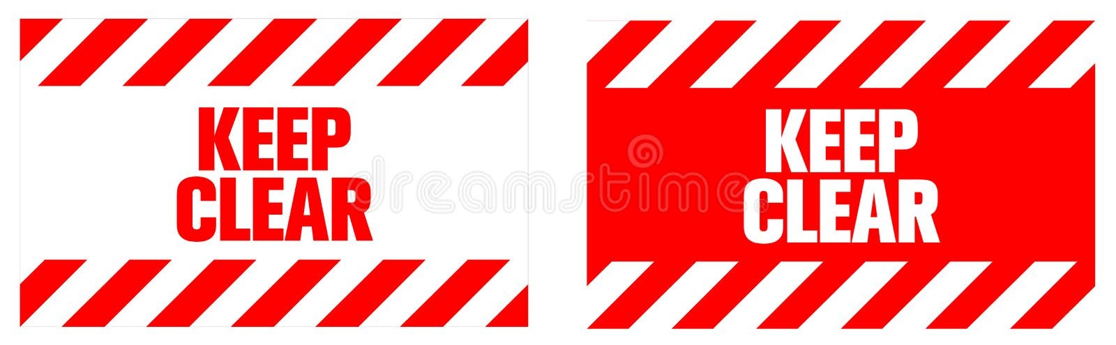 Keep Clear Industrial Warning Sign, Vector Illustration. Stock Vector ...