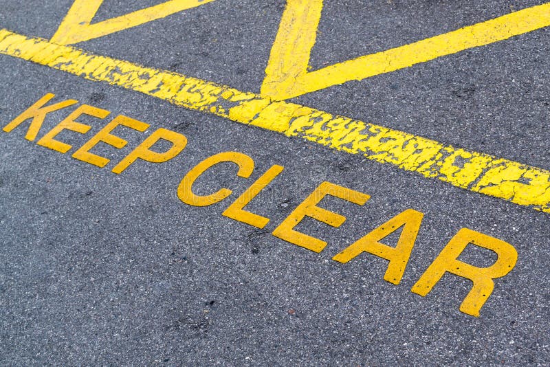 Keep Clear Road Markings Stock Photos - Free & Royalty-Free Stock ...