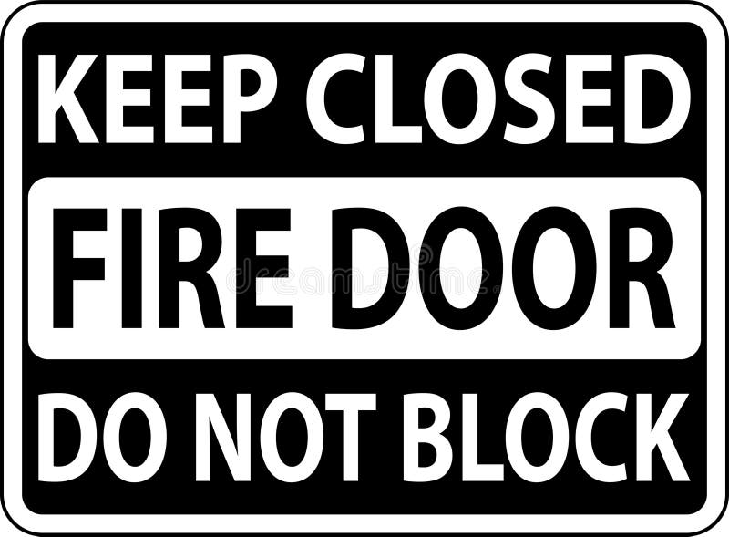 Fire Door Keep Closed Stock Illustrations – 195 Fire Door Keep Closed ...
