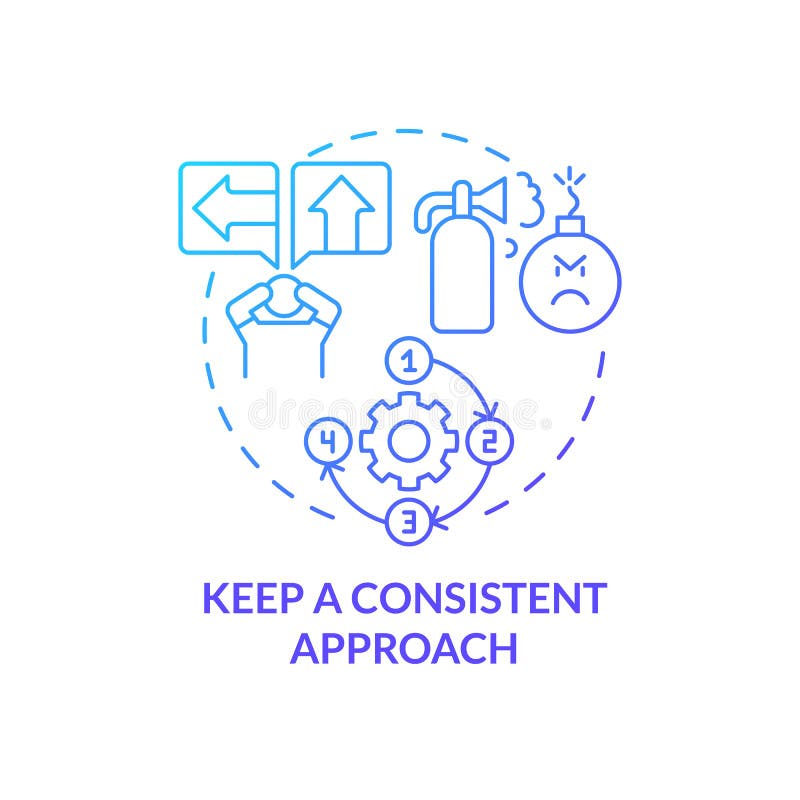 Keep Consistent Approach Blue Gradient Concept Icon Stock Vector ...