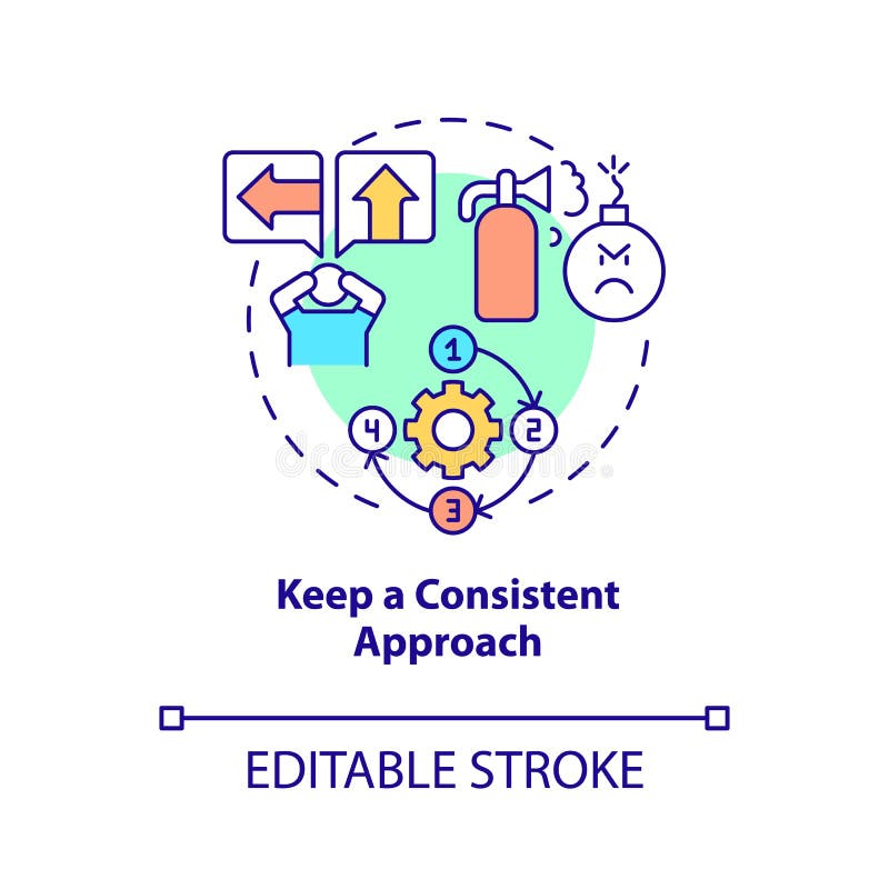 Keep Consistent Approach Concept Icon Stock Vector - Illustration of ...