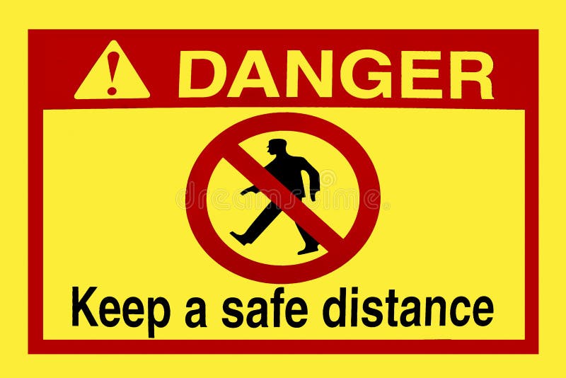 Keep distance stock photo. Image of warning, icon, danger - 9862870