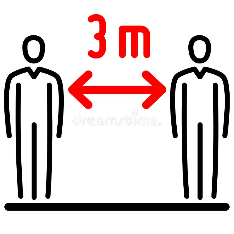 Keep the Distance. Coronavirus, Security. Vector Illustration Stock ...
