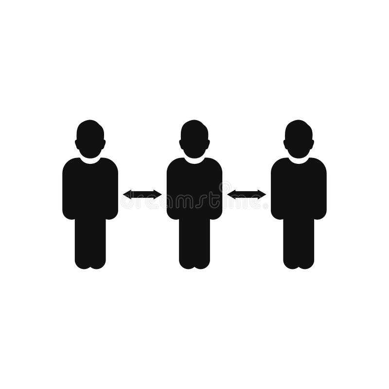 Keep Distance Icon. stock vector. Illustration of coronavirus - 225089239