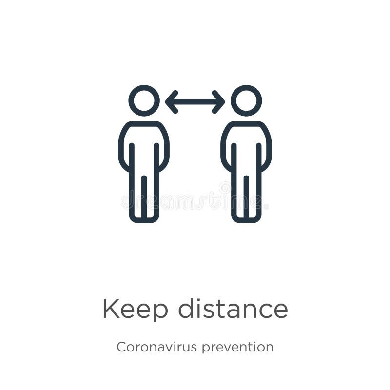 Keep Distance Icon. Thin Linear Keep Distance Outline Icon Isolated on ...