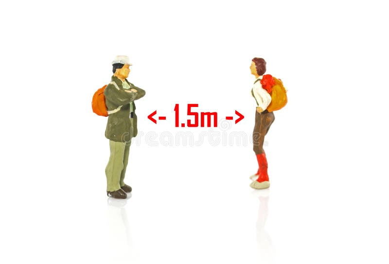 Keep Distance 1.5 Meter To Protect Yourself Stock Photo - Image of ...