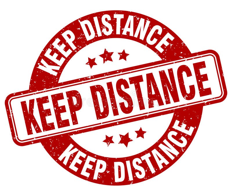 Keep Distance Stamp. Keep Distance Label. Round Grunge Sign Stock ...