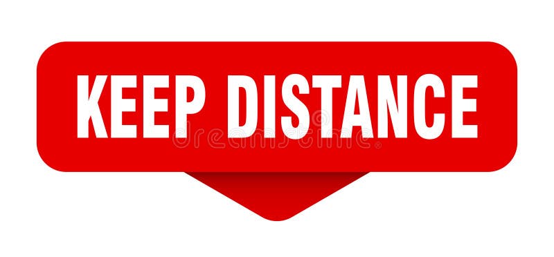 Keep Distance Sticker. Keep Distance Sign on Transparent Background ...