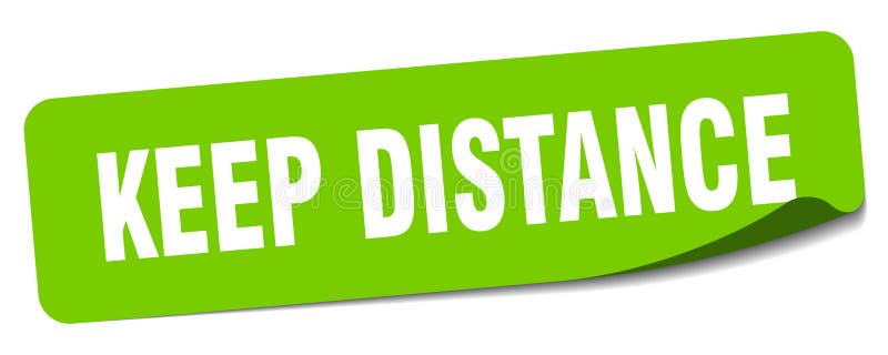 Keep Distance Sticker. Keep Distance Label Stock Vector - Illustration ...