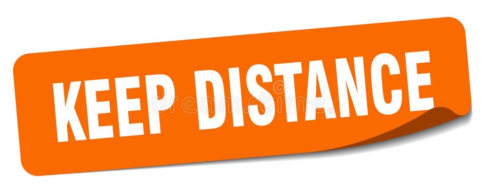 Keep Distance Sticker. Keep Distance Label Stock Vector - Illustration ...
