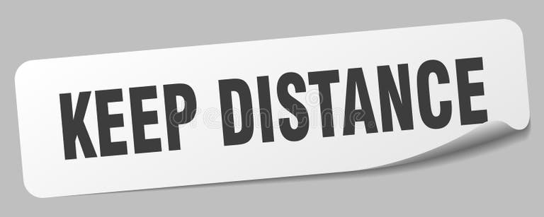 Keep Distance Sticker. Keep Distance Label Stock Vector - Illustration ...
