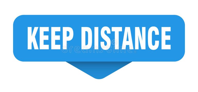 Keep Distance Sticker. Keep Distance Sign on Transparent Background ...
