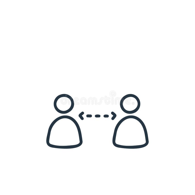 Distance Vector Icon. Distance Editable Stroke. Distance Linear Symbol ...