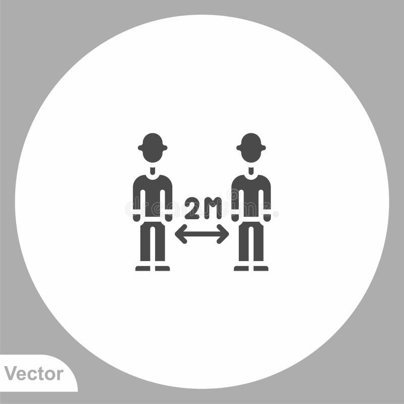 Keep Distance Vector Icon Sign Symbol Stock Vector - Illustration of ...