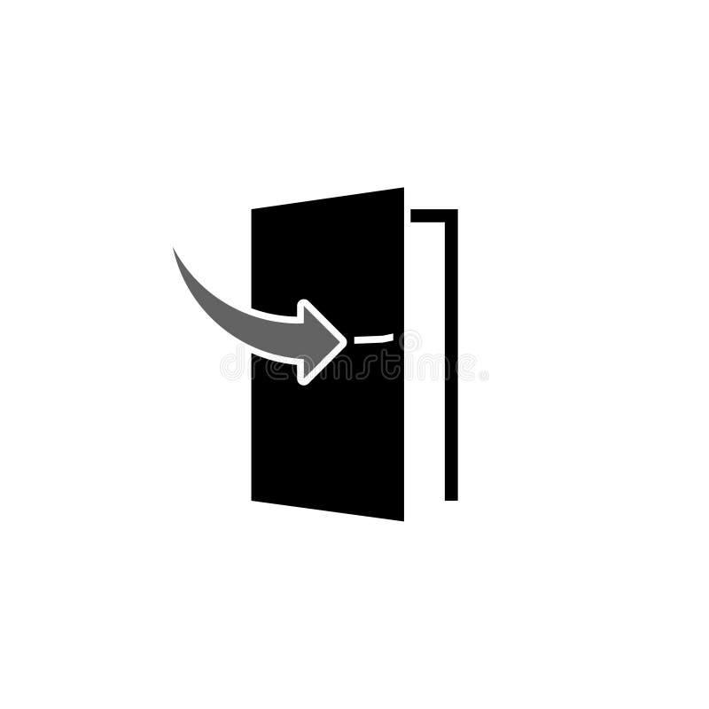 Keep Door Closed Icon Isolated on White Background Stock Vector ...