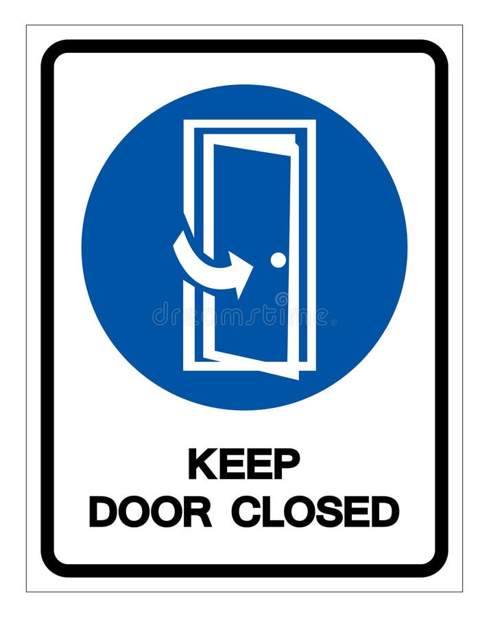 Close The Door Sign, Keep This Door Closed Icon Stock Vector ...