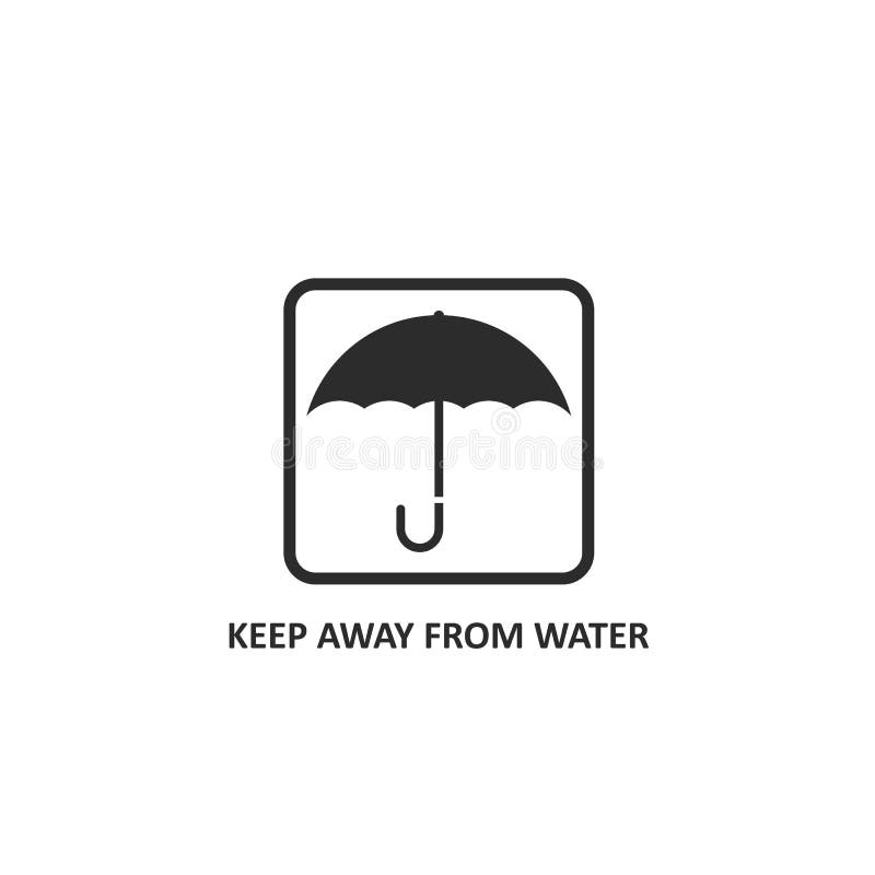 Keep Dry and Keep Away from Water Sign Icon Vector Illustration Design ...
